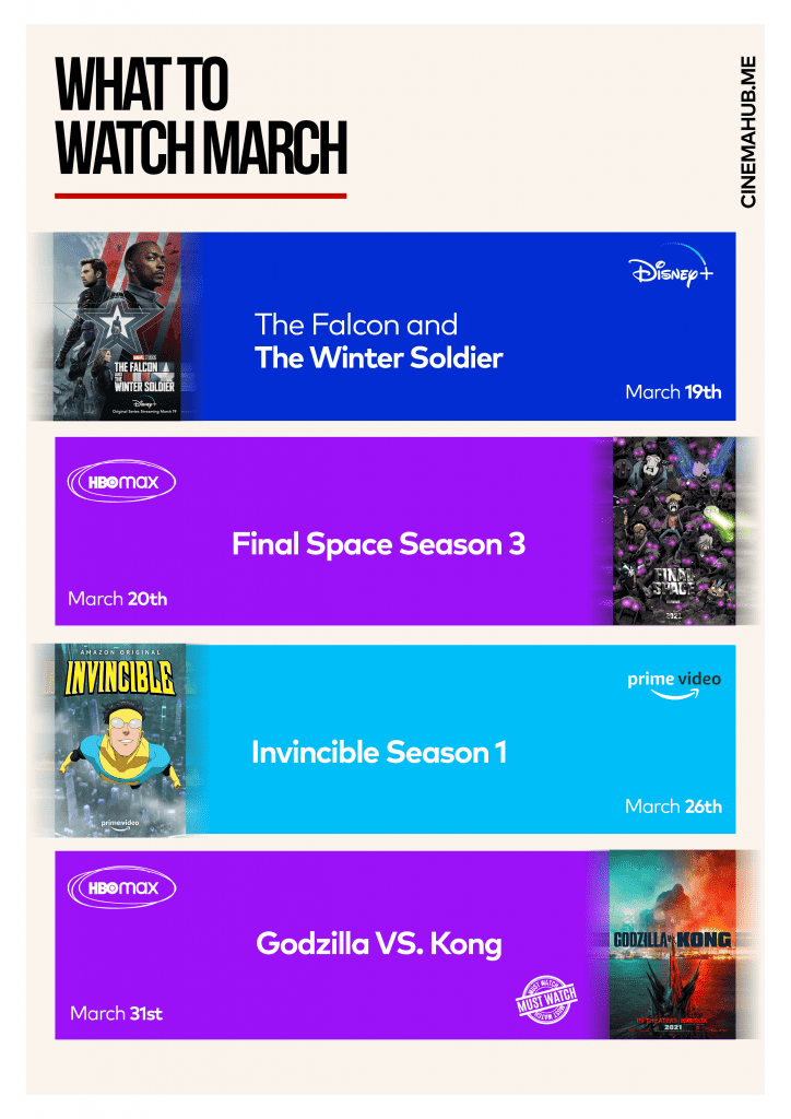 What to Watch 2021: March's Movie And Tv Show Guide - CinemaHub